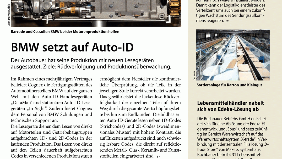 Barcode und Co. sollen BMW bei der ...